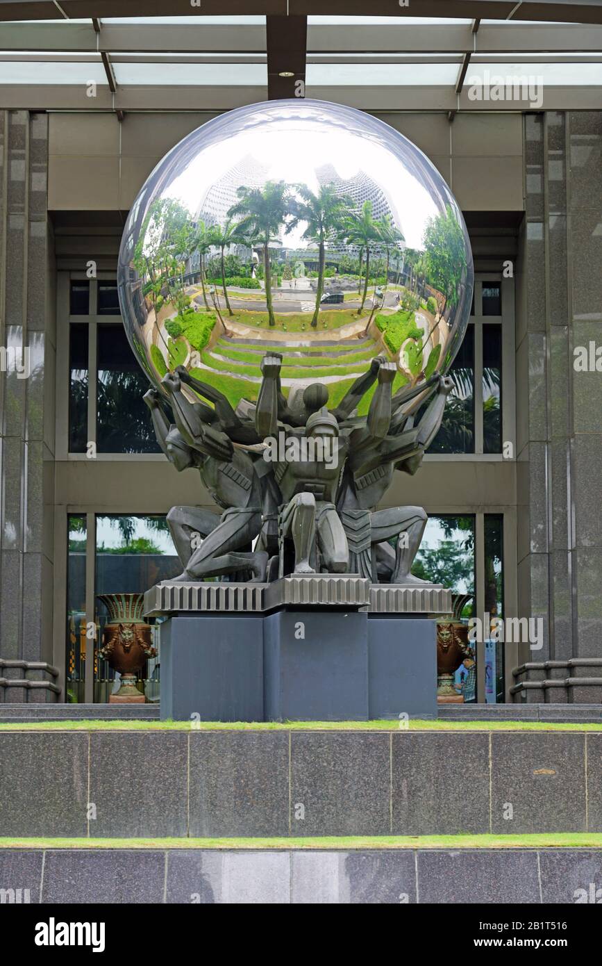 SINGAPORE -9 DEC 2019- View of Parkview Square, a high-rise office ...