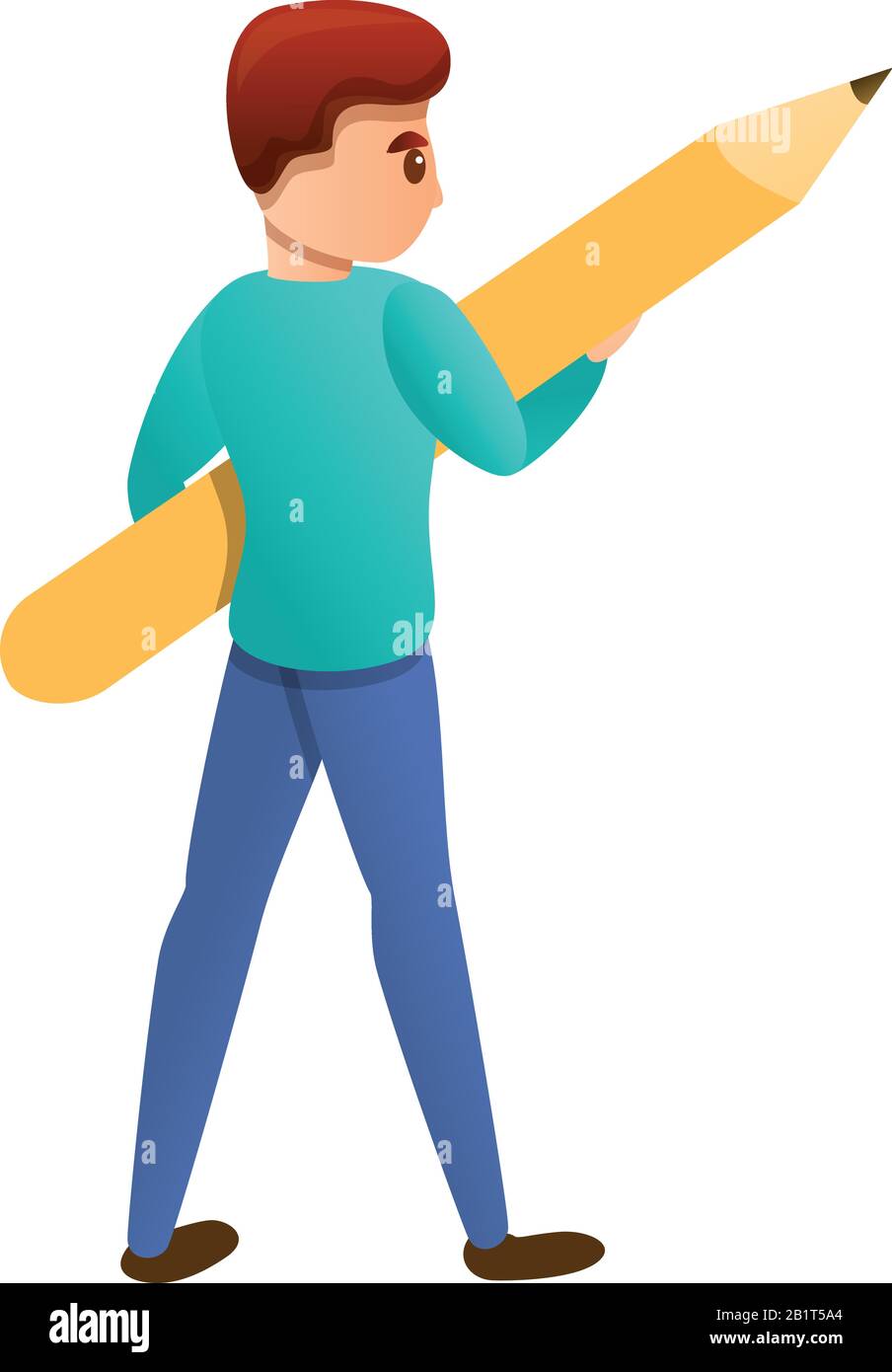 Text editor man icon. Cartoon of text editor man vector icon for web ...