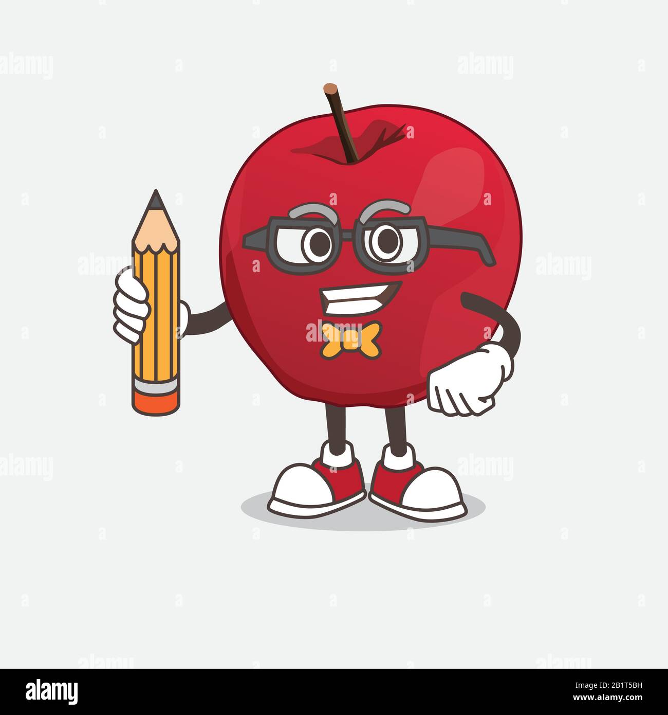Apple cartoon mascot character vector Stock Vector Image & Art - Alamy