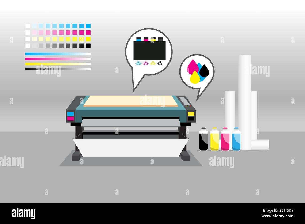 Printing room Stock Vector Images - Alamy