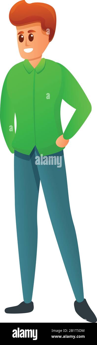 Happy adolescent icon. Cartoon of happy adolescent vector icon for web ...