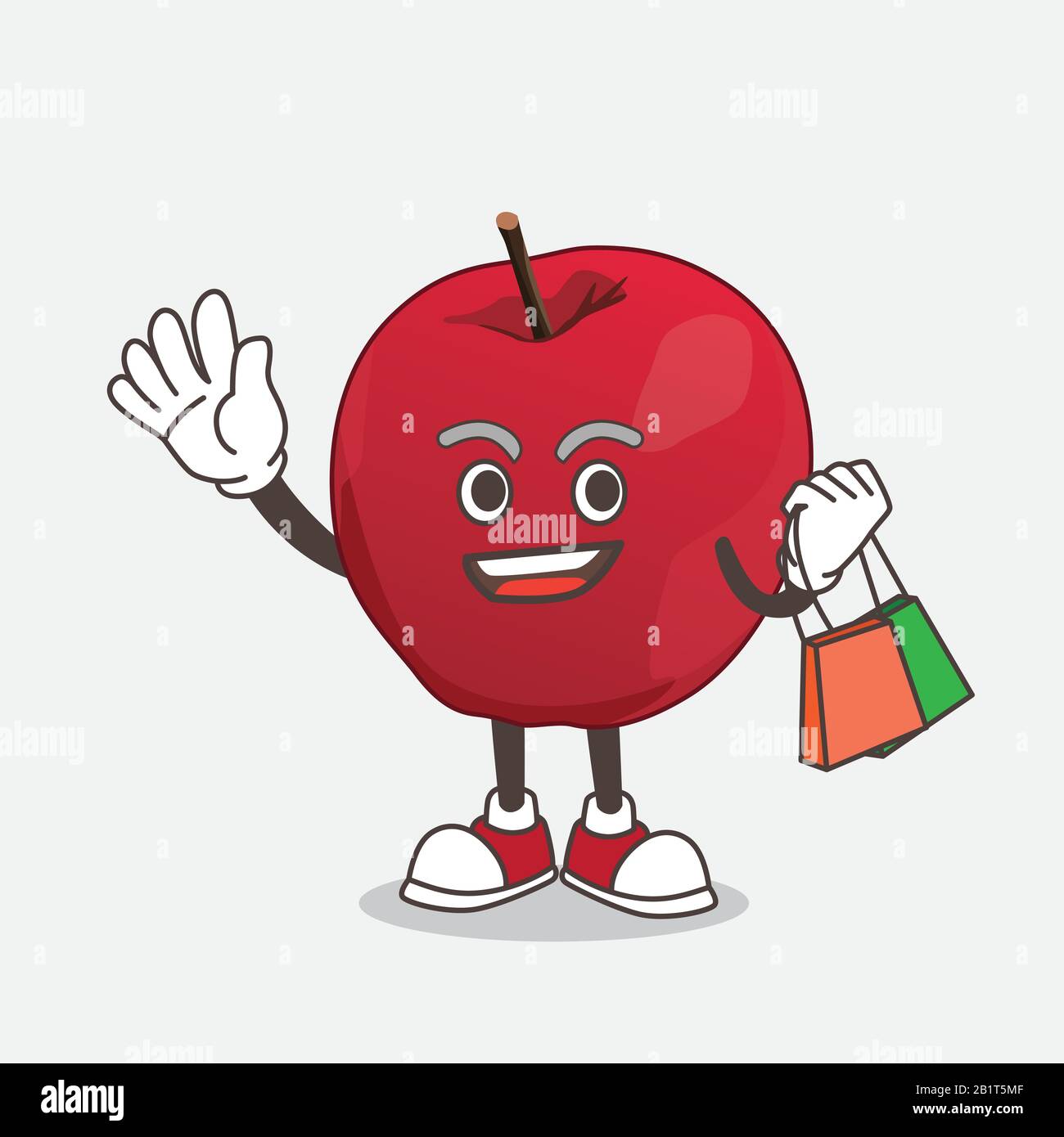 Apple cartoon mascot character vector Stock Vector Image & Art - Alamy