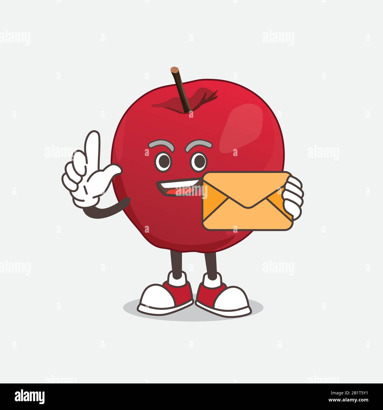 Apple cartoon mascot character vector Stock Vector Image & Art - Alamy
