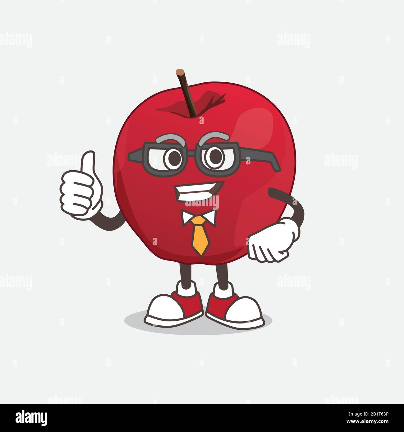 Apple cartoon mascot character vector Stock Vector Image & Art - Alamy