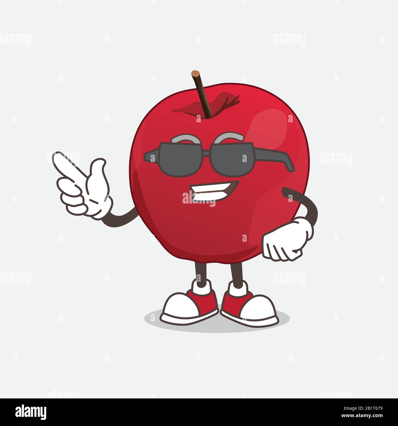 Apple cartoon mascot character vector Stock Vector Image & Art - Alamy