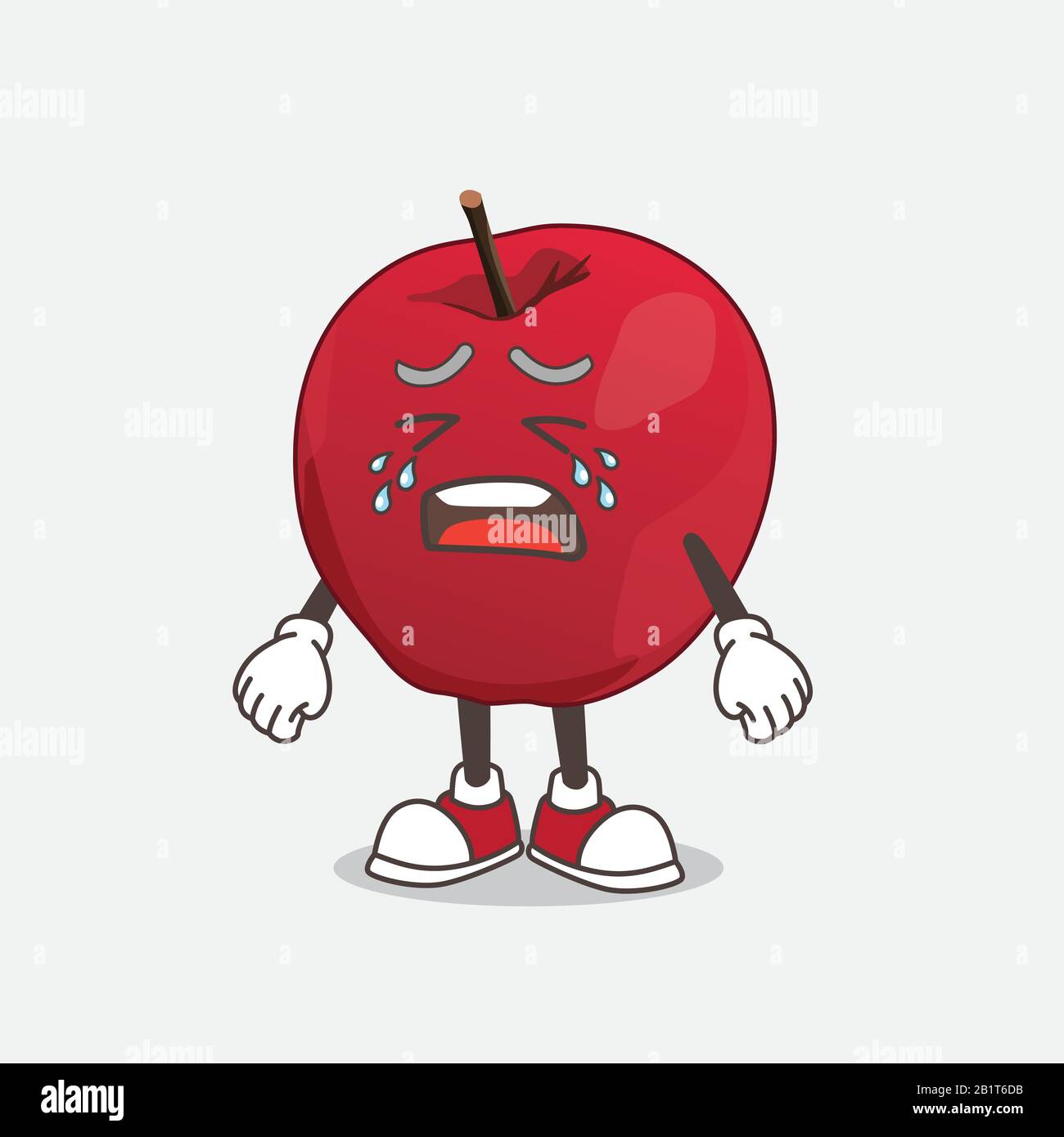 Apple cartoon mascot character vector Stock Vector Image & Art - Alamy