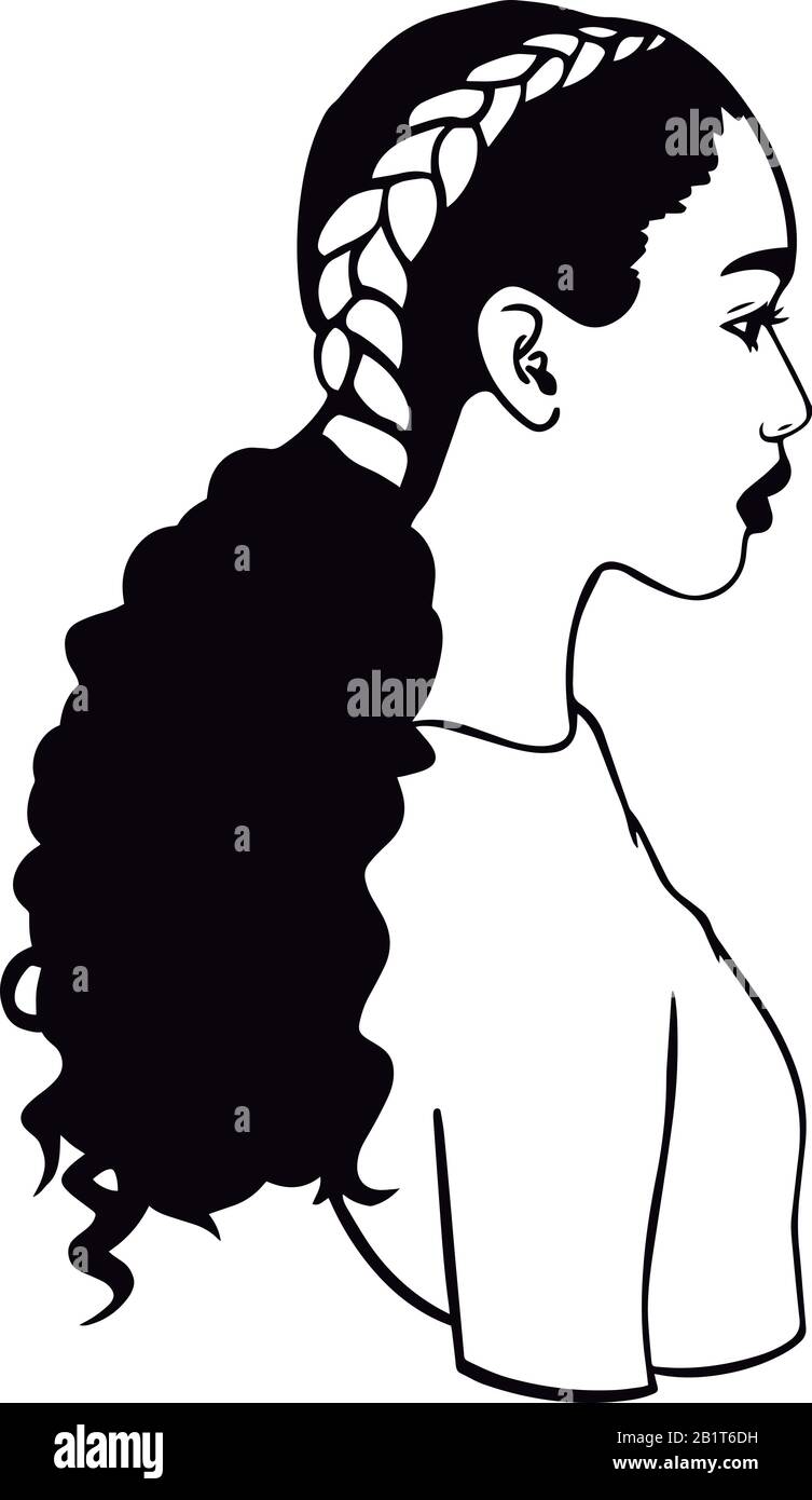 Portrait poster black woman Stock Vector Images - Alamy