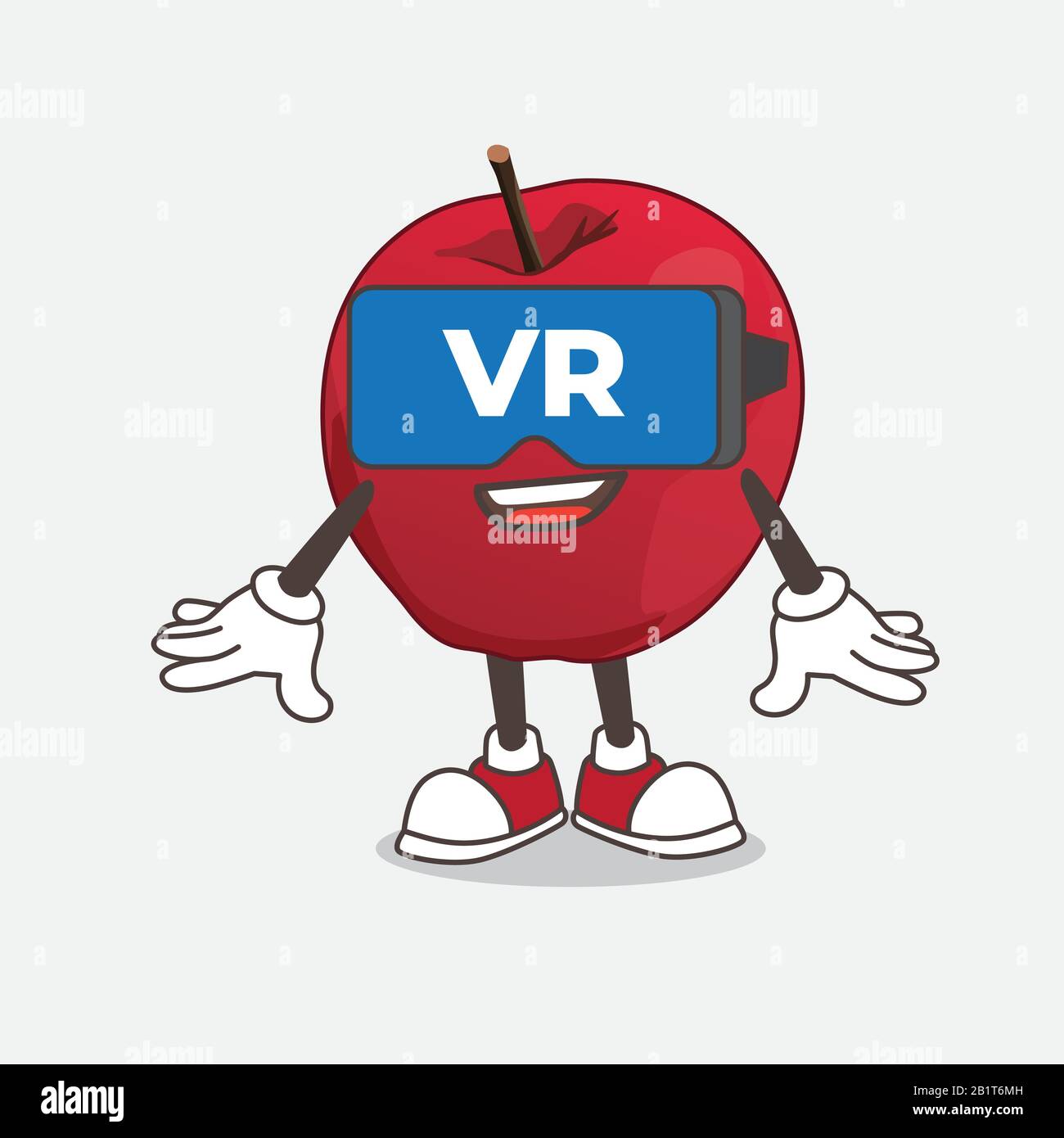 Apple cartoon mascot character vector Stock Vector Image & Art - Alamy