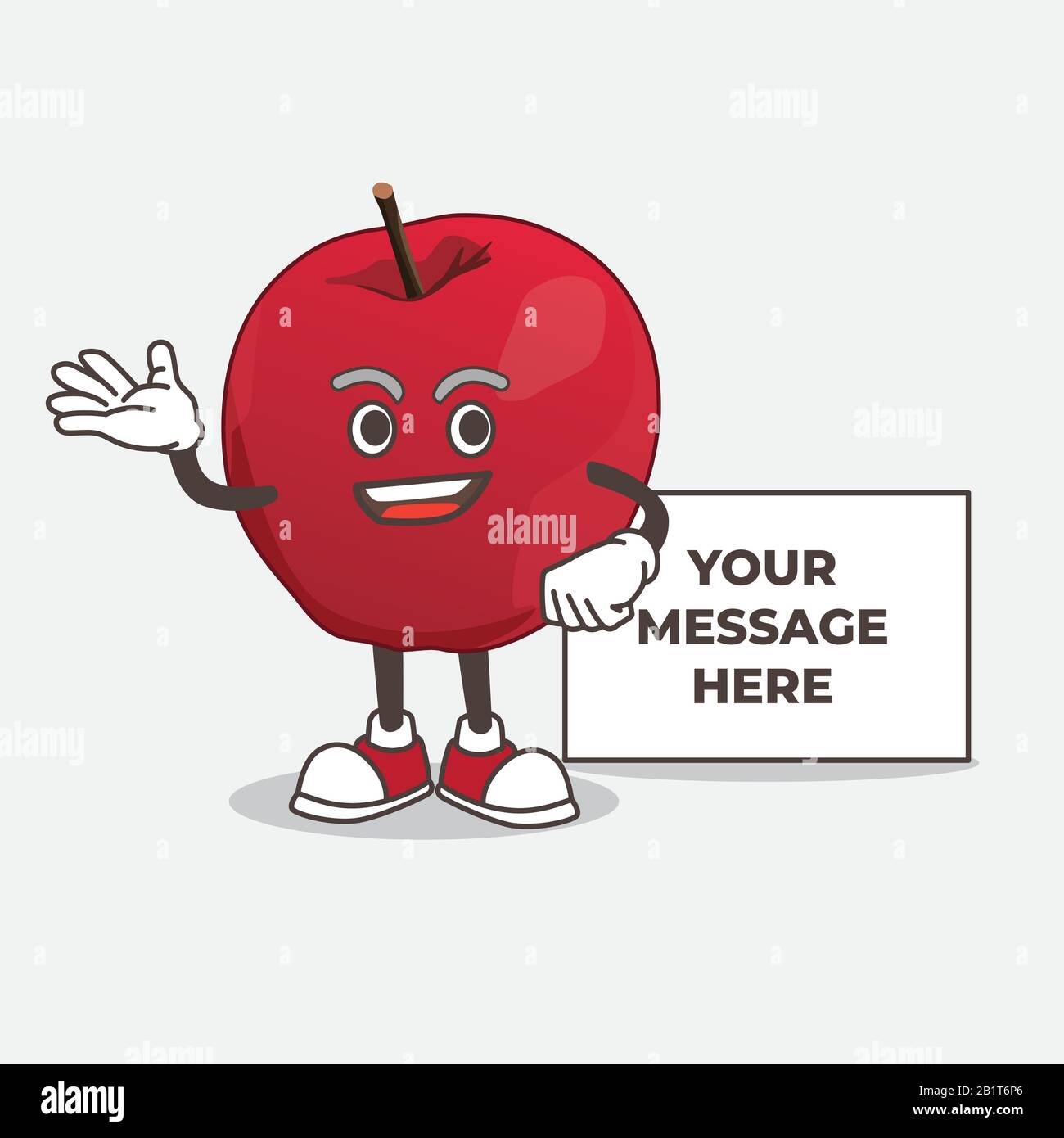 Apple cartoon mascot character vector Stock Vector Image & Art - Alamy
