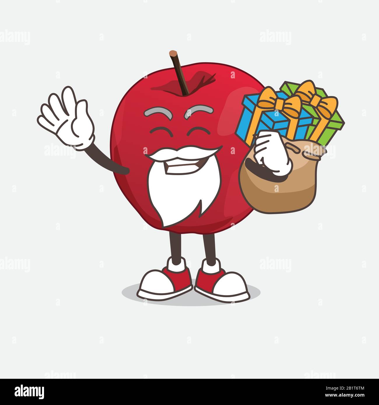 Apple cartoon mascot character vector Stock Vector Image & Art - Alamy