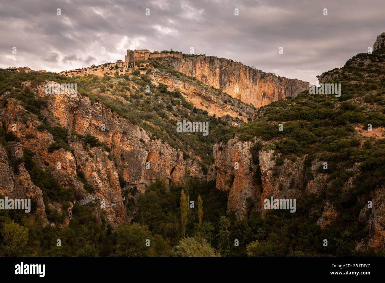 View from Alquezar one of the most beautiful towns of the country at ...