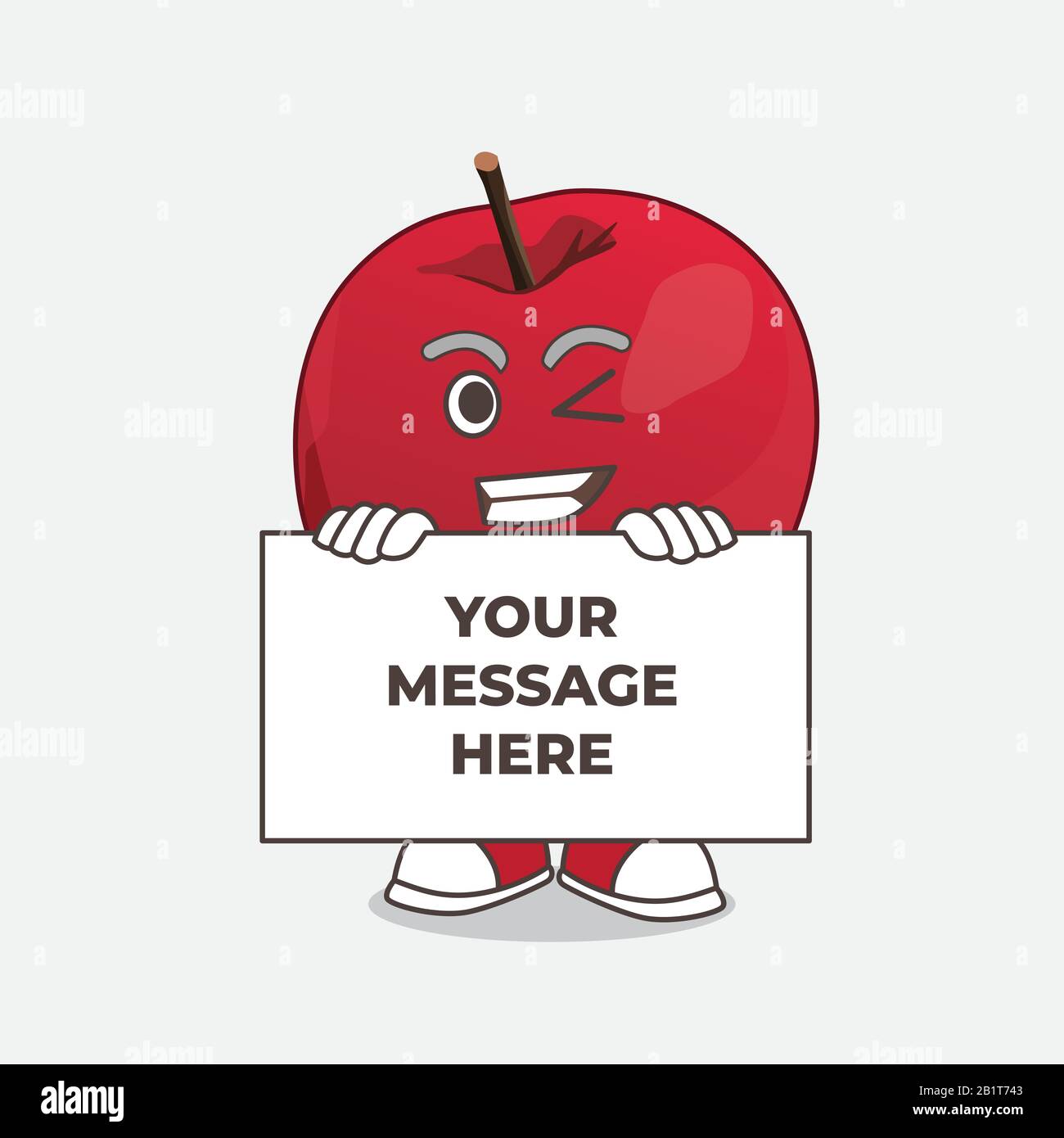 Apple cartoon mascot character vector Stock Vector Image & Art - Alamy