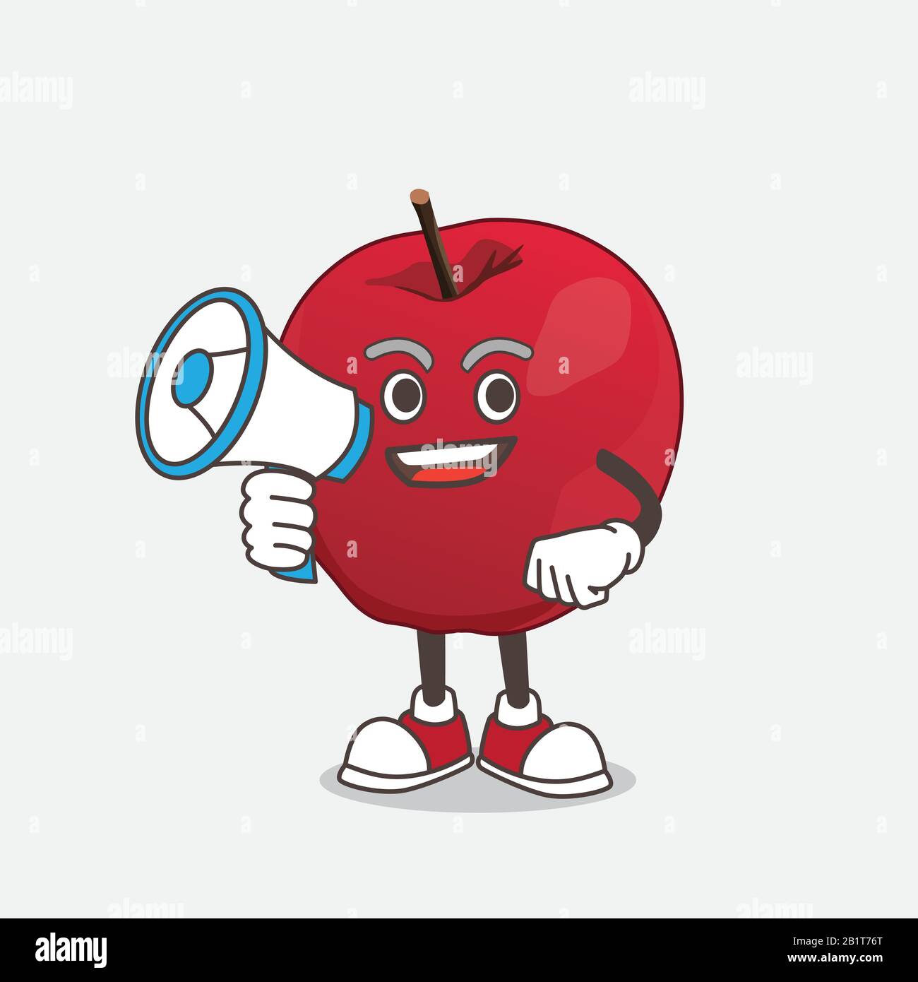 Apple cartoon mascot character vector Stock Vector Image & Art - Alamy