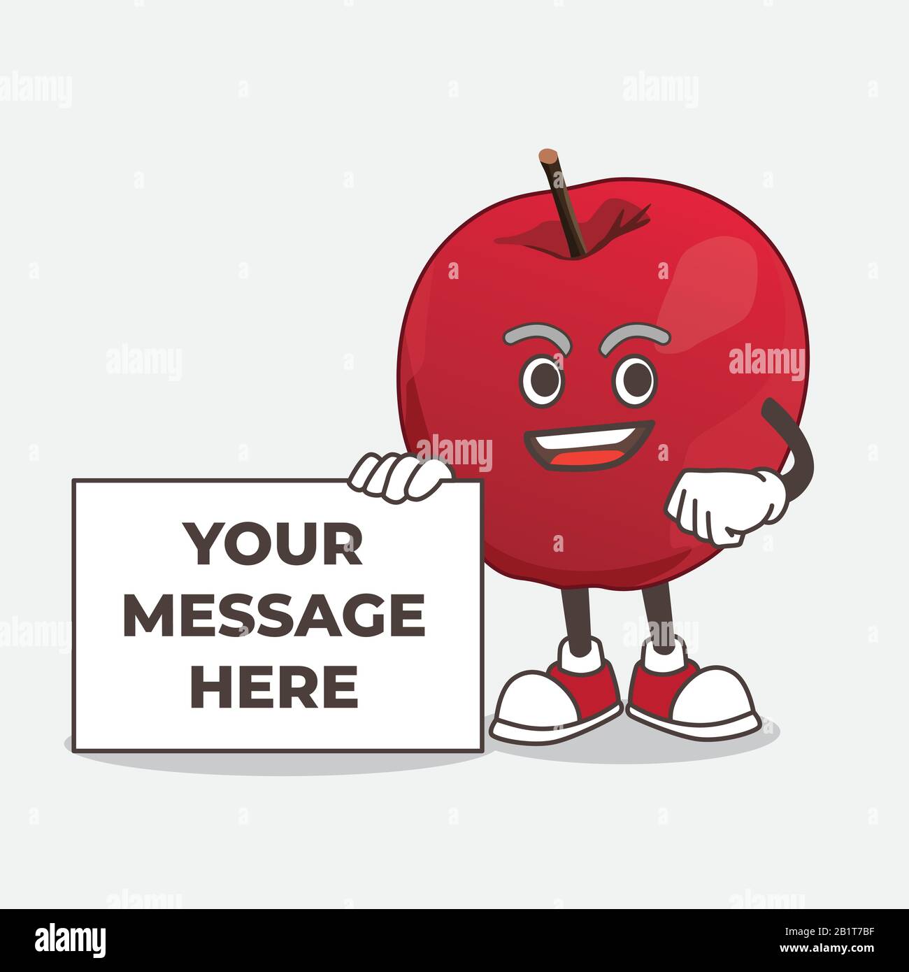 Apple cartoon mascot character vector Stock Vector Image & Art - Alamy