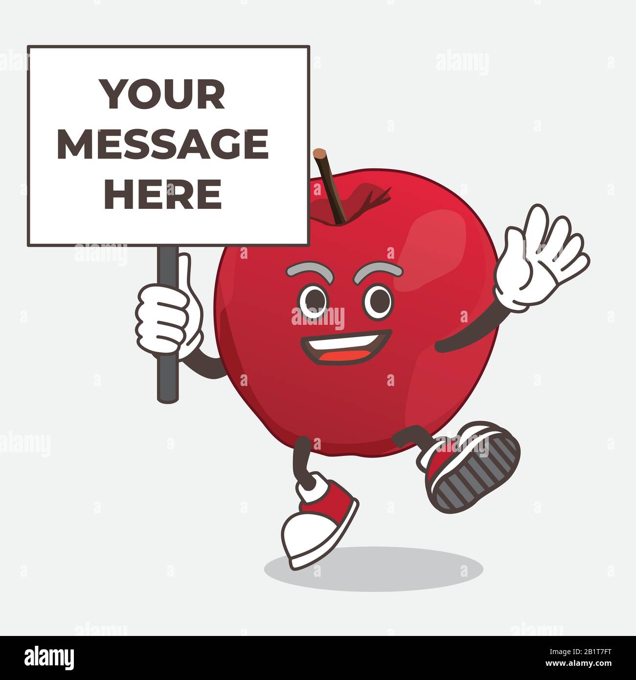 Apple cartoon mascot character vector Stock Vector Image & Art - Alamy