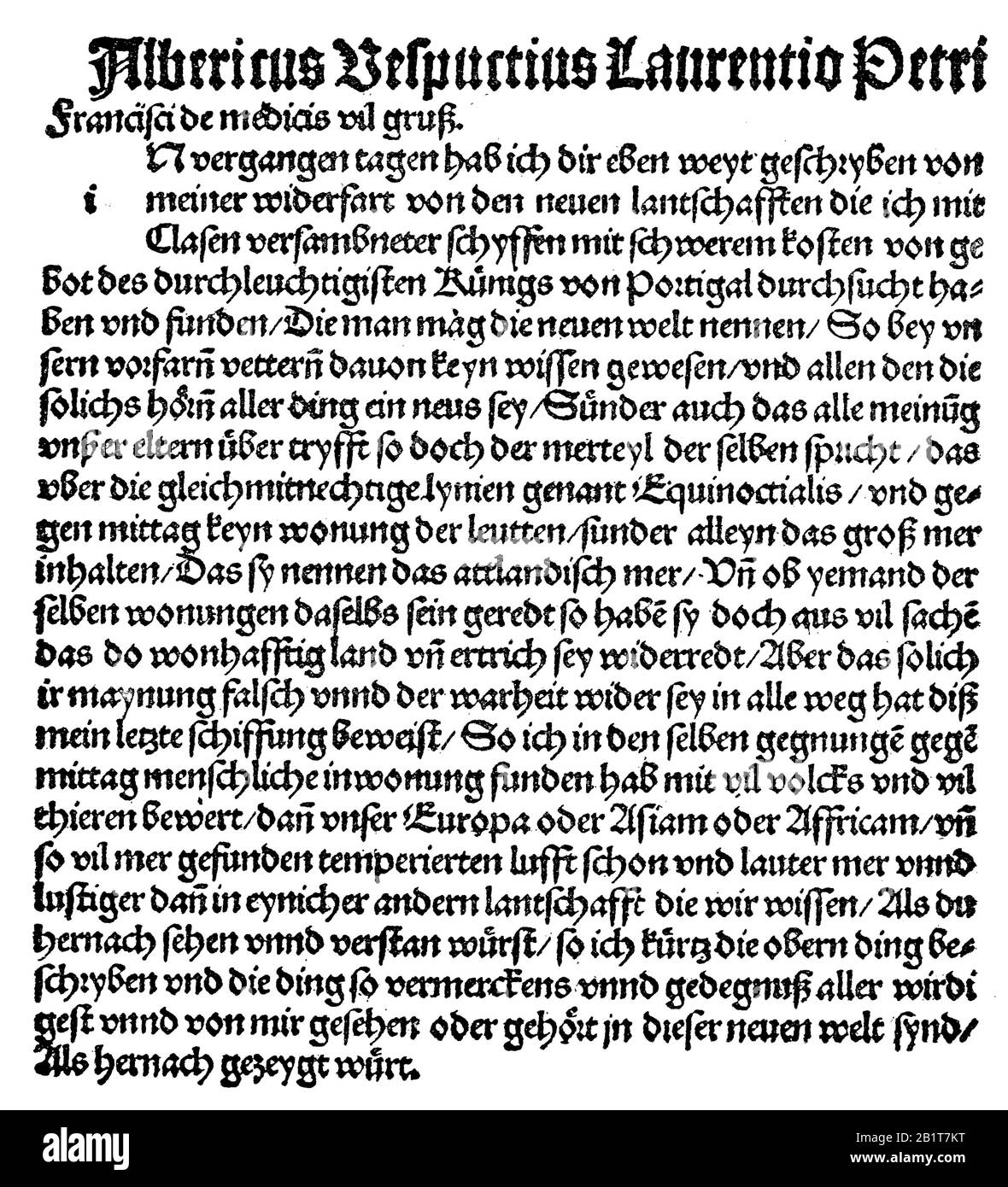 Detail of a letter from Amerigo Vespucci to Lorenzo Pierfrancesco de ...