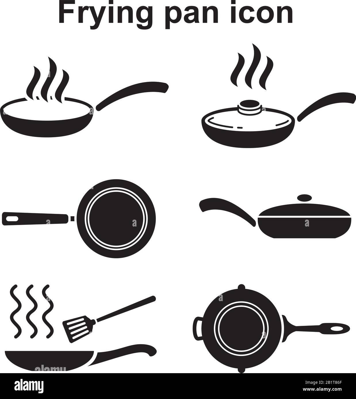 frying pan icon vector illustration for graphic and web design Stock ...