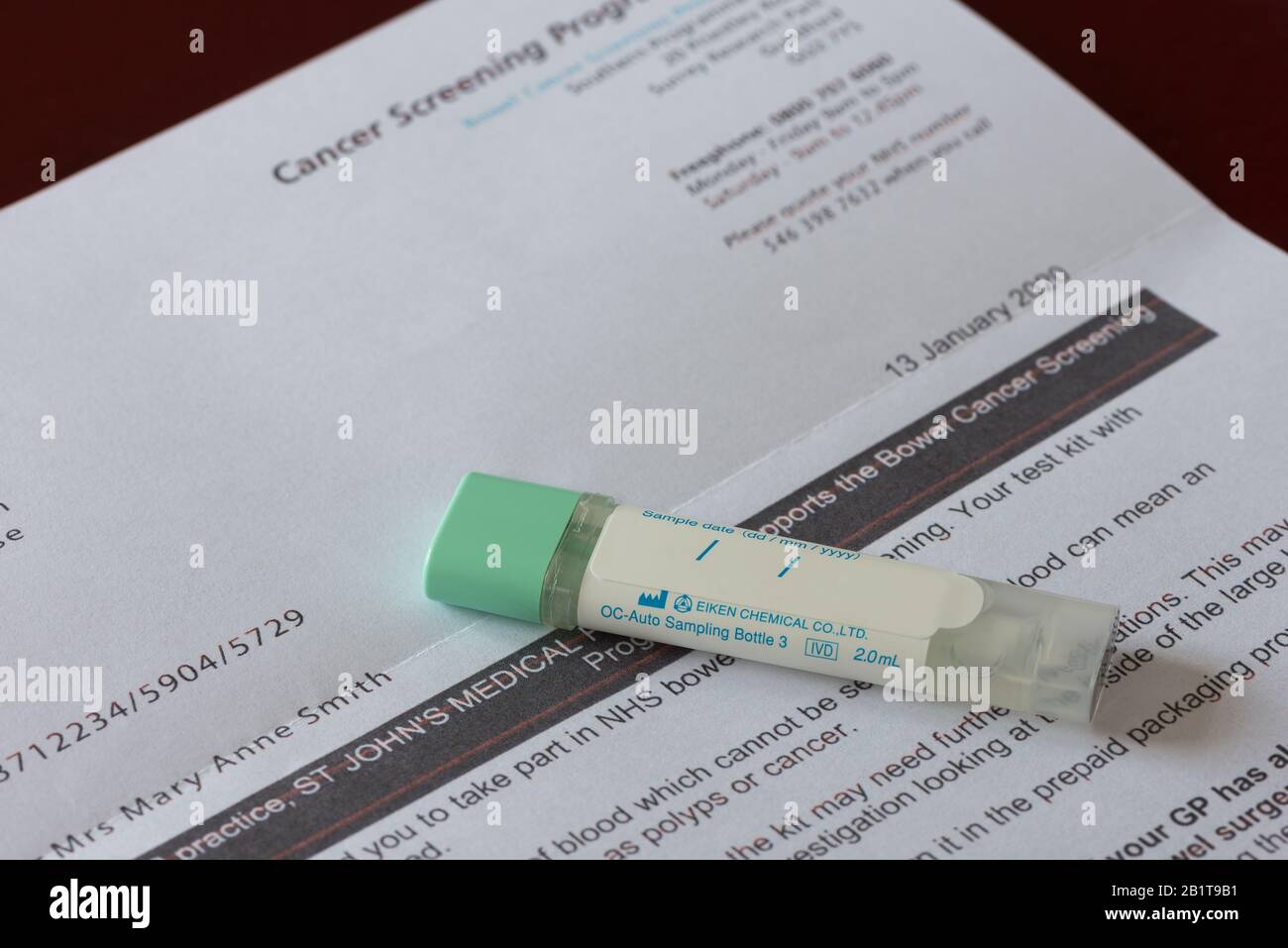 Bowel cancer screening hi-res stock photography and images - Alamy