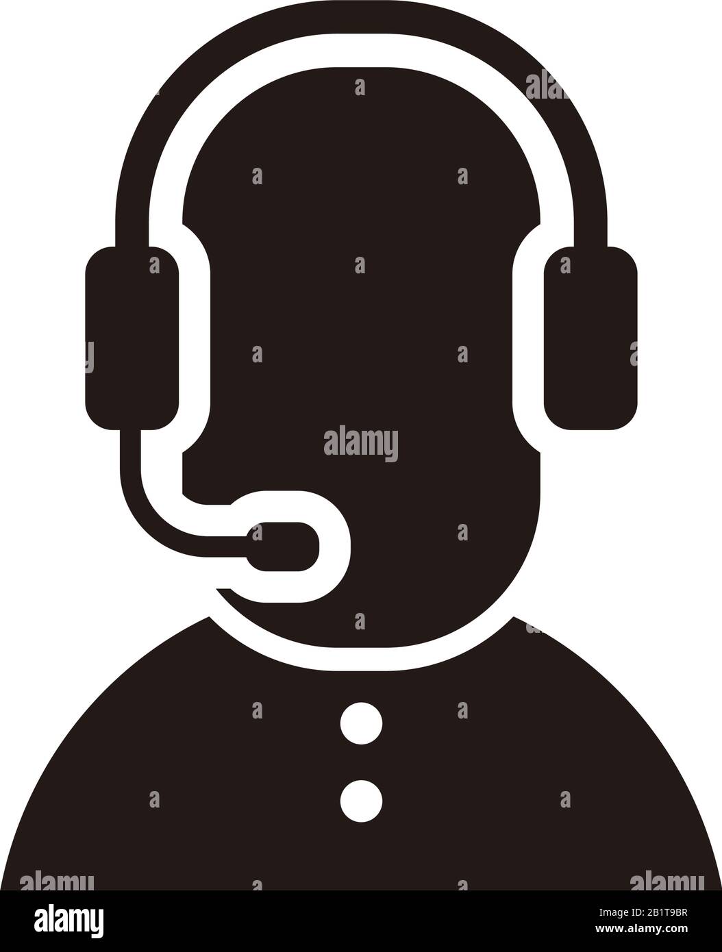 telemarketers icon, Customer Service Icon User With Headphone vector ...
