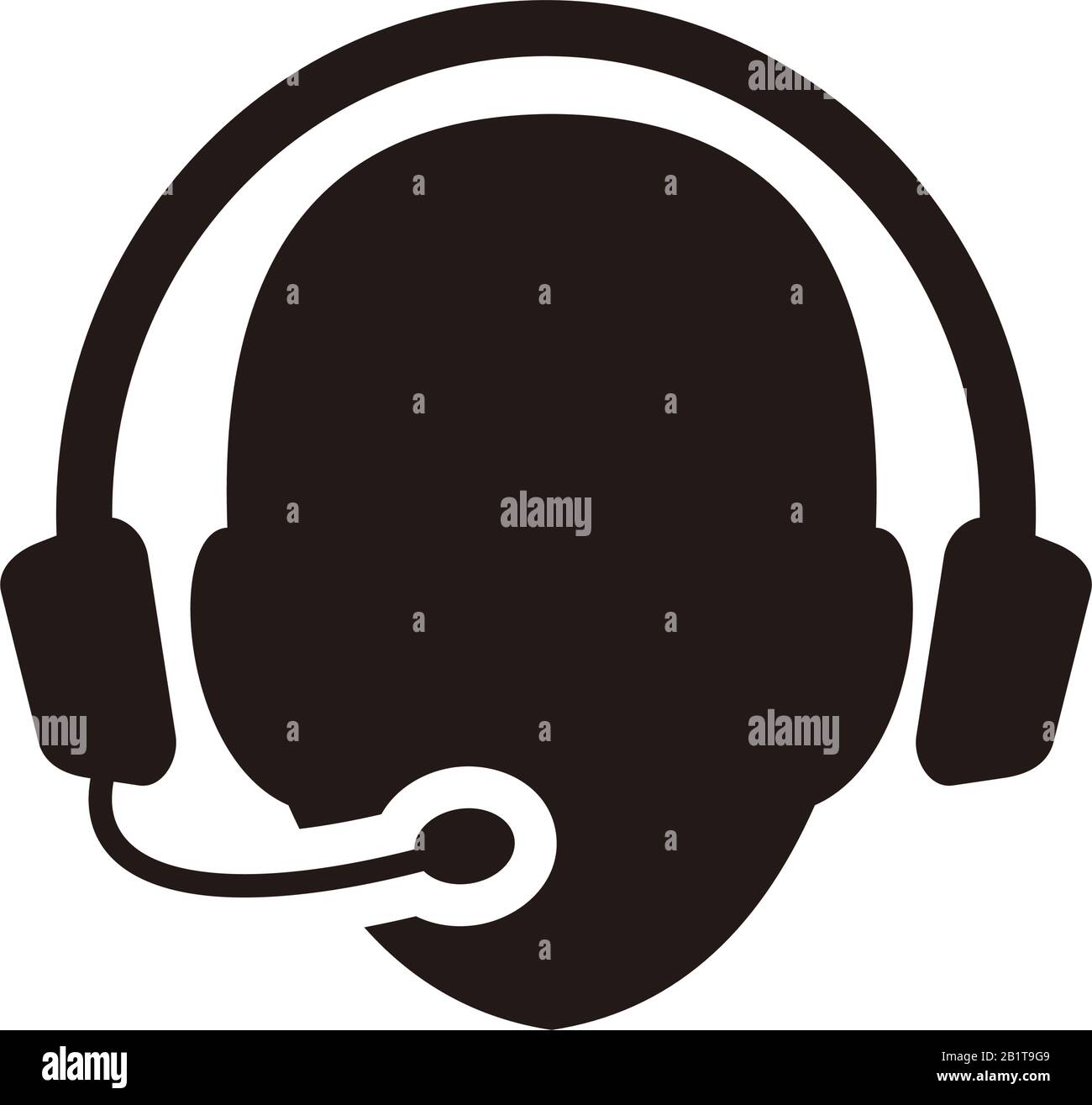 telemarketers icon, Customer Service Icon User With Headphone vector ...