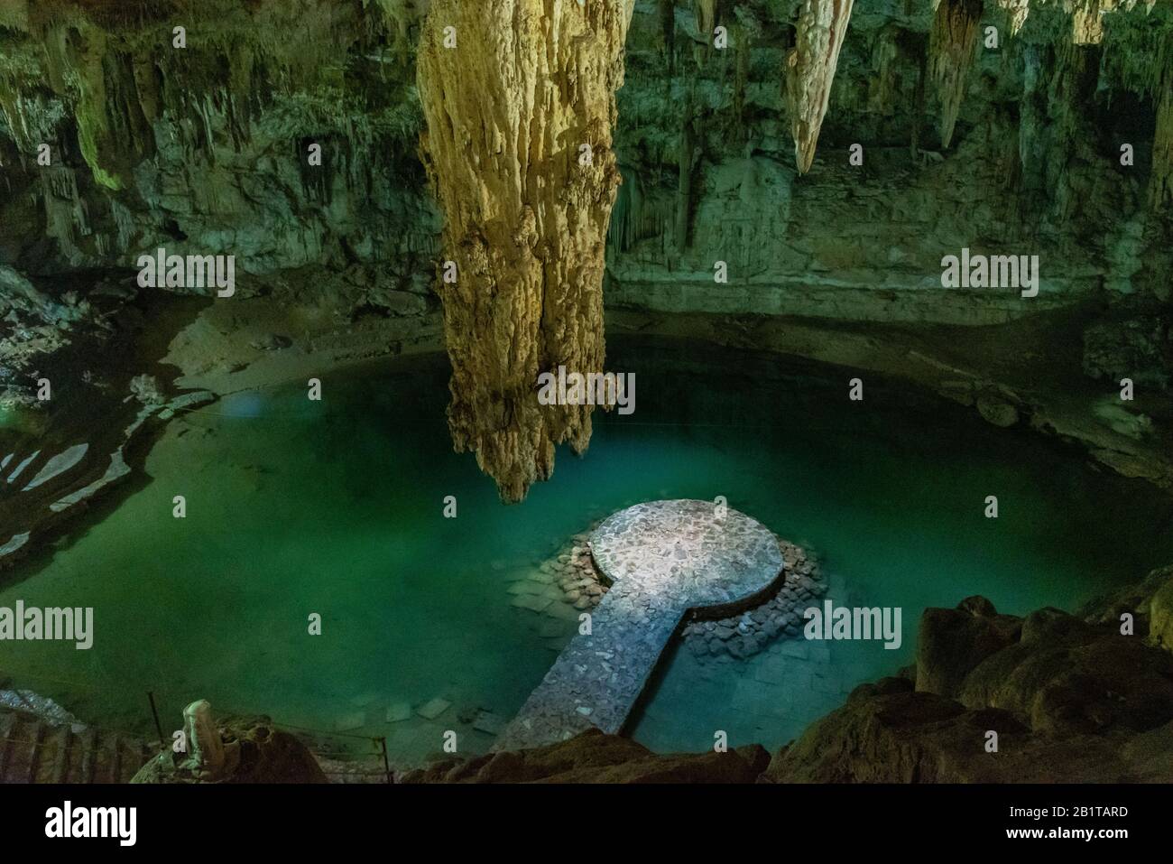 Beautiful view of Suytun Cenote from the top Yucatan Mexico North ...