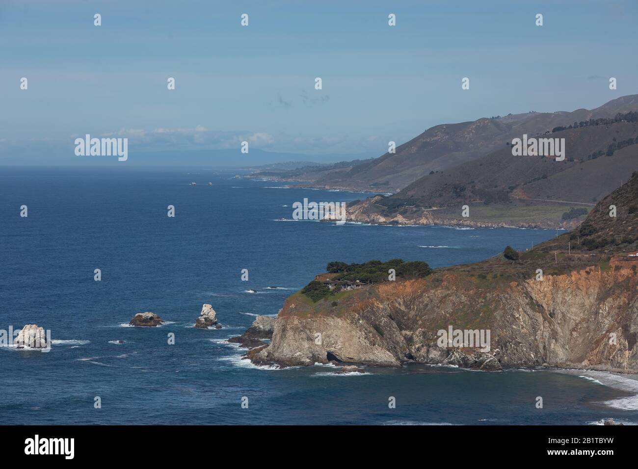 Big Sur highway views along California's coastline, United States Stock ...