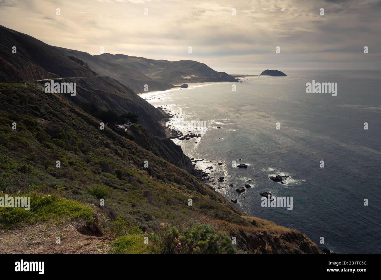 Big Sur highway views along California's coastline, United States Stock ...