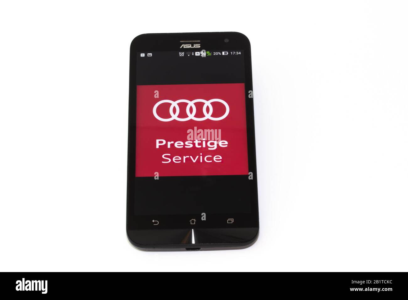 Kouvola, Finland - 23 January 2020: Audi app logo on the screen of ...