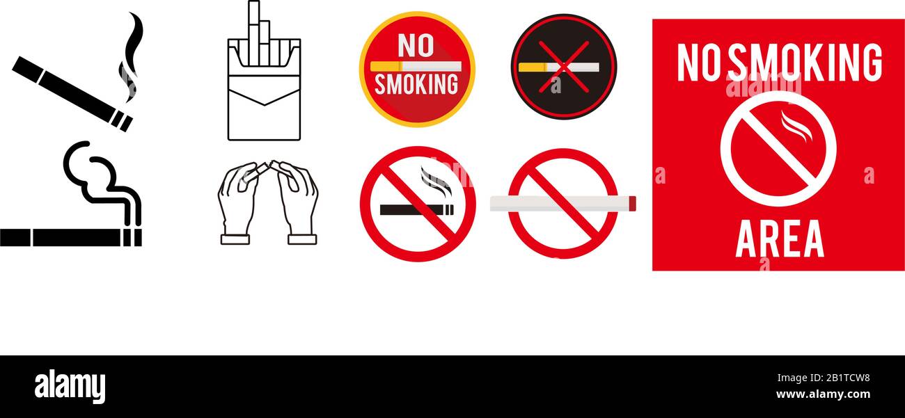No Smoking Warning Sign Icon vector illustration for graphic and web ...