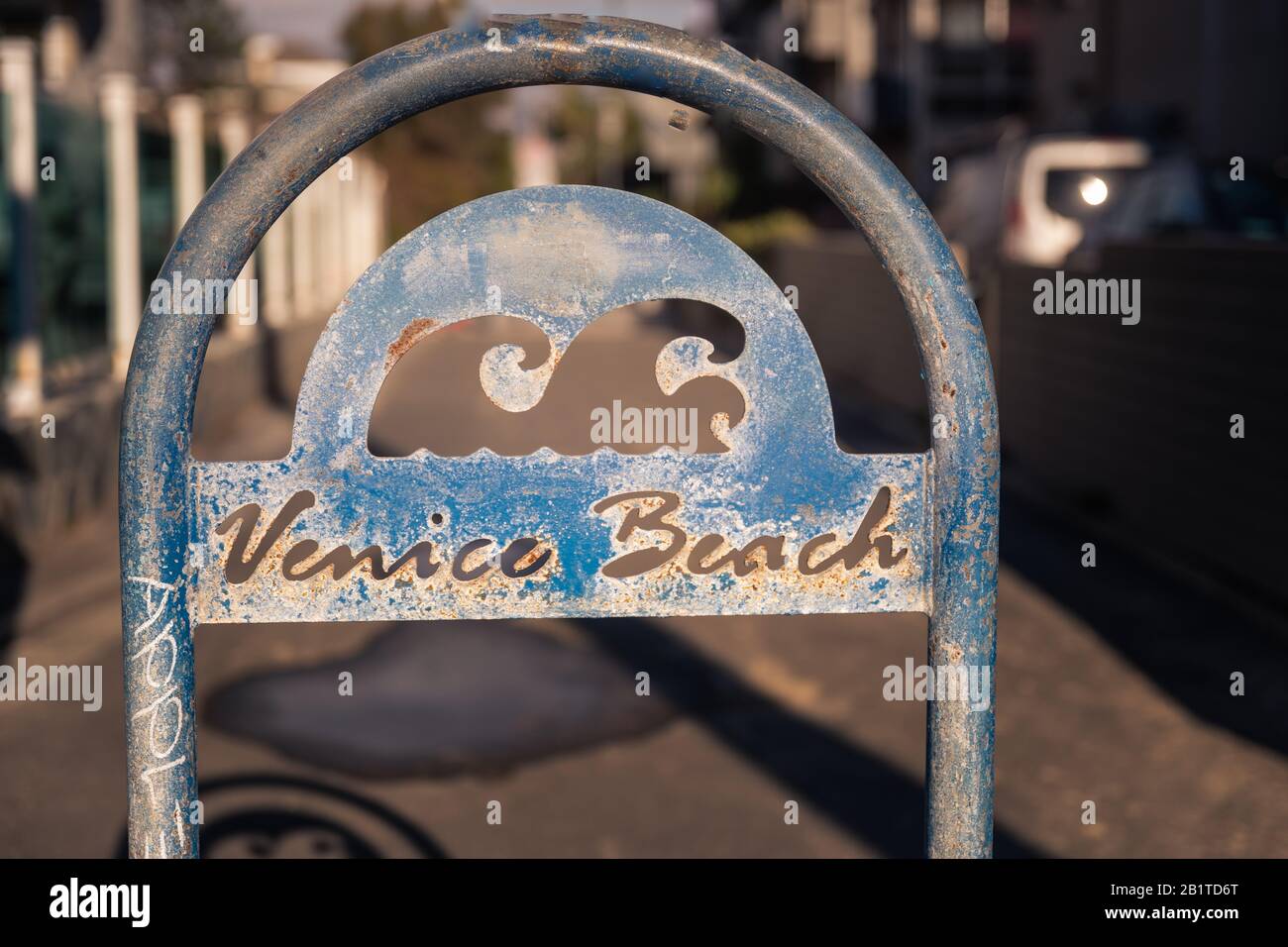 Venice Beach sign in Los Angeles, California, United States Stock Photo ...