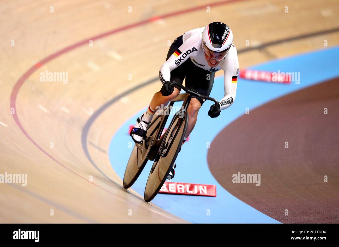 Germany's Emma Hinze competing in the Women's 100m Qualifying Sprint ...