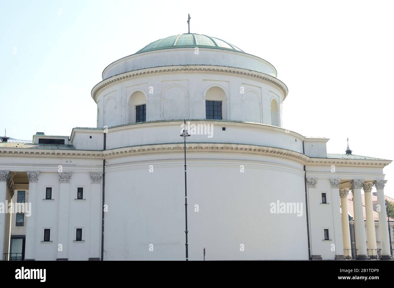 Saint Alexander Church on Three Crosses Square in Warsaw, Poland Stock ...