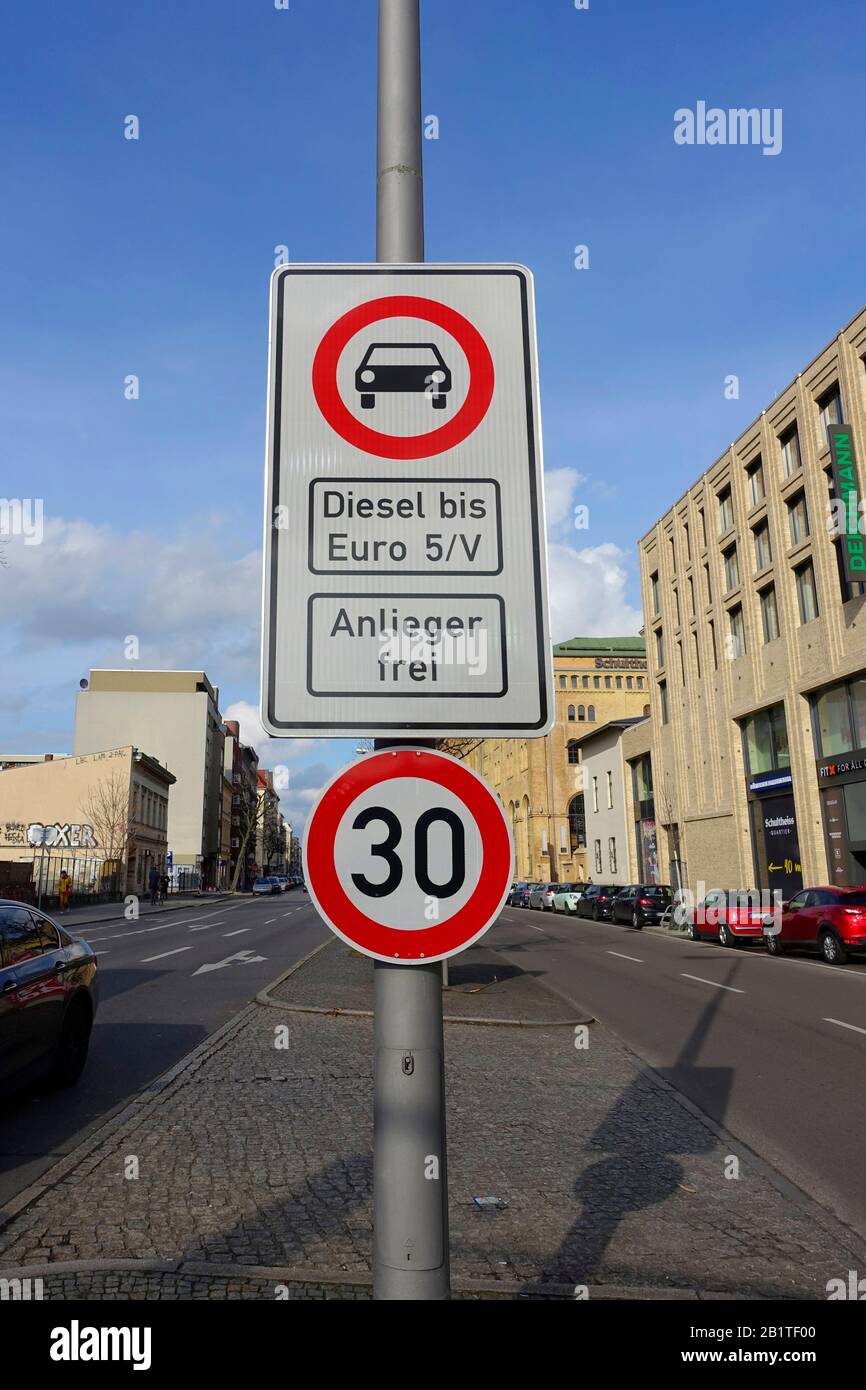 Diesel driving ban, Berlin, Germany Stock Photo - Alamy