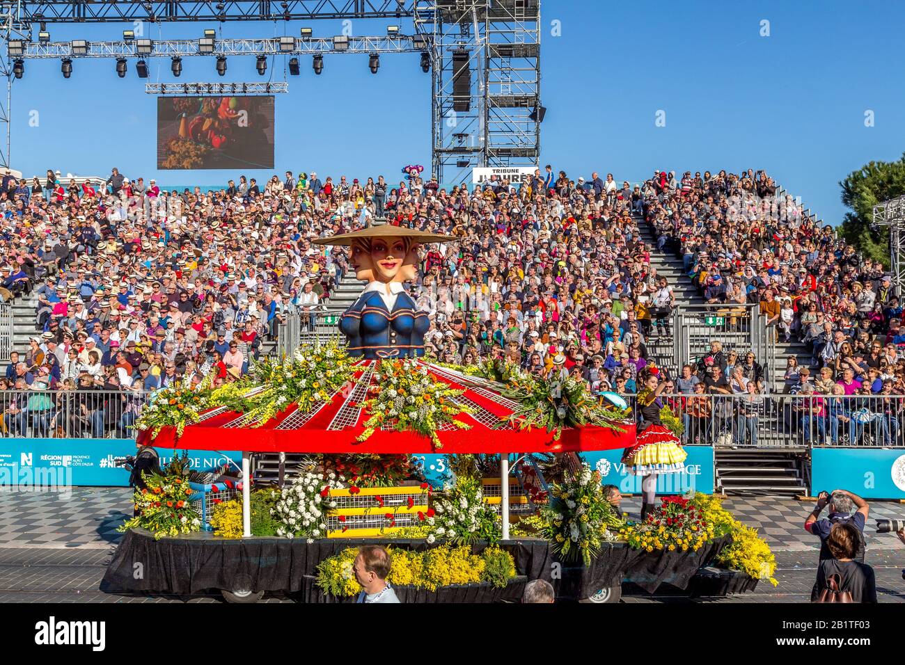 Nice, Cote d’Azur, France - February 15 2020: Carnaval de Nice, This ...