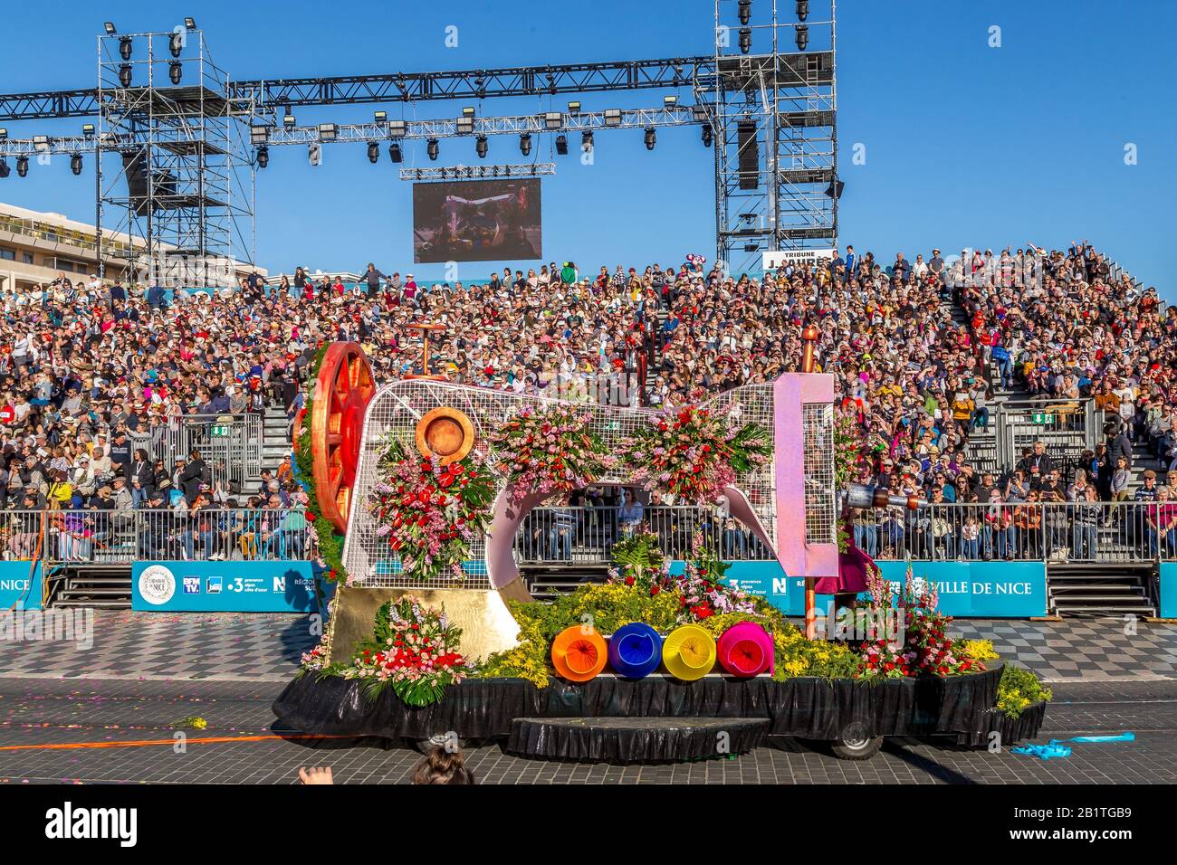 Nice, Cote d’Azur, France - February 15 2020: Carnaval de Nice, This ...