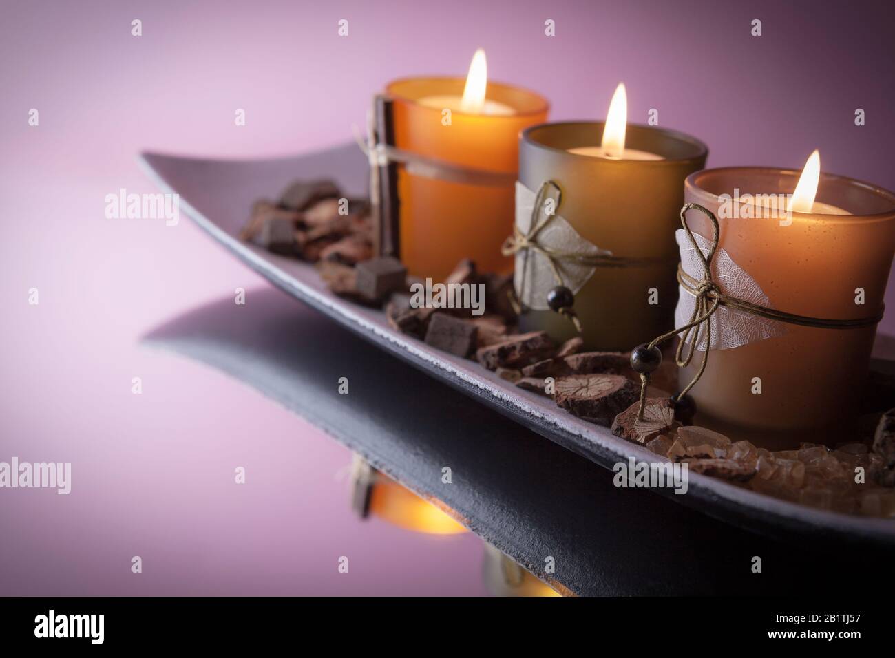 still life with candles - close up Stock Photo - Alamy