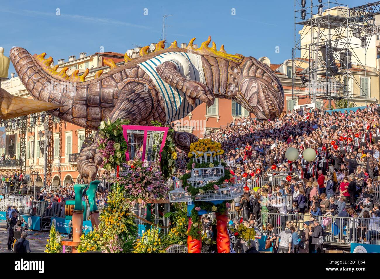 Nice, Cote d’Azur, France - February 15 2020: Carnaval de Nice, This ...