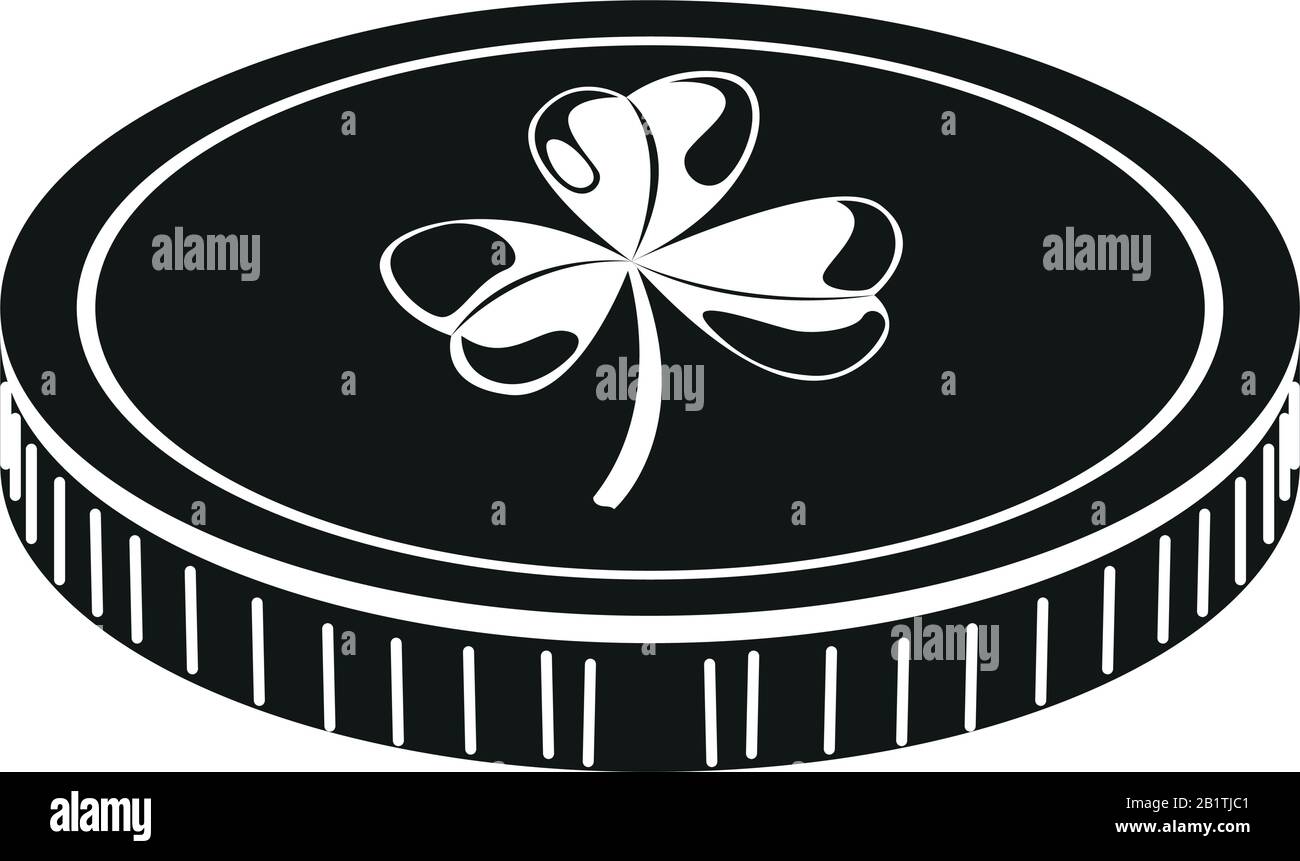 Isolated golden clover coin Stock Vector Image & Art - Alamy