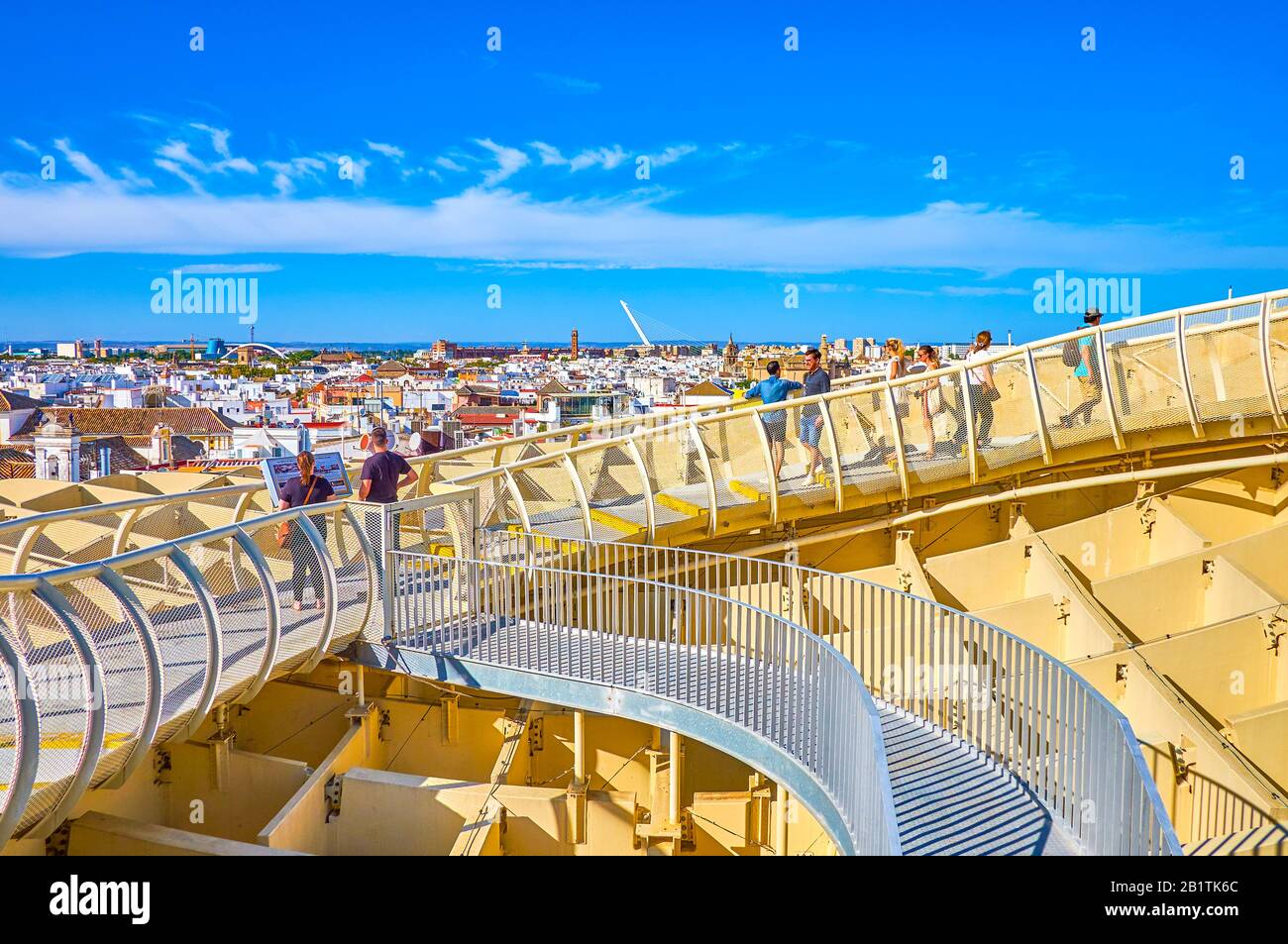 SEVILLE, SPAIN - OCTOBER 1, 2019: Metropol Parasol is famous for its ...
