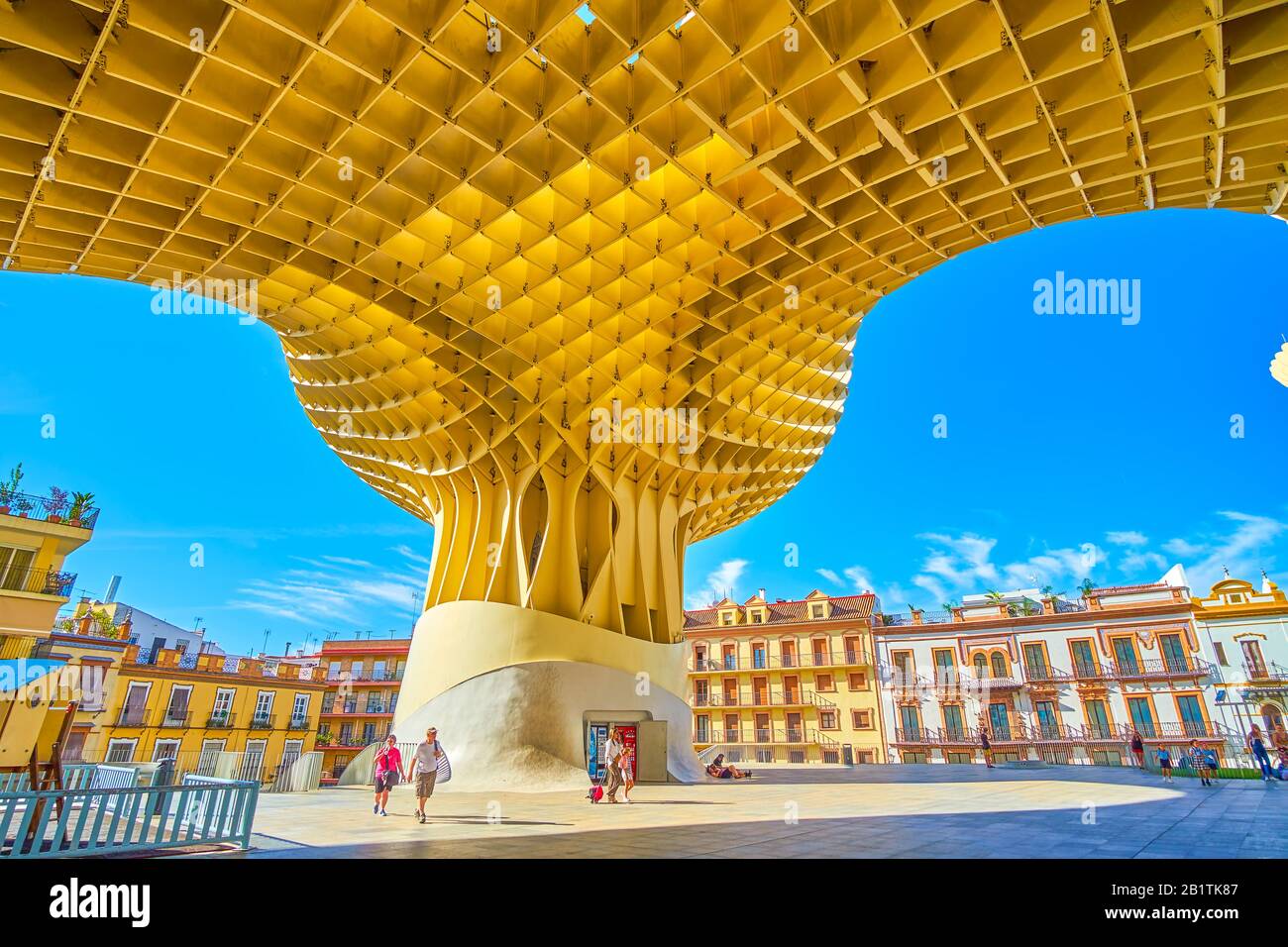 SEVILLE, SPAIN - OCTOBER 1, 2019: The famous modern construction ...