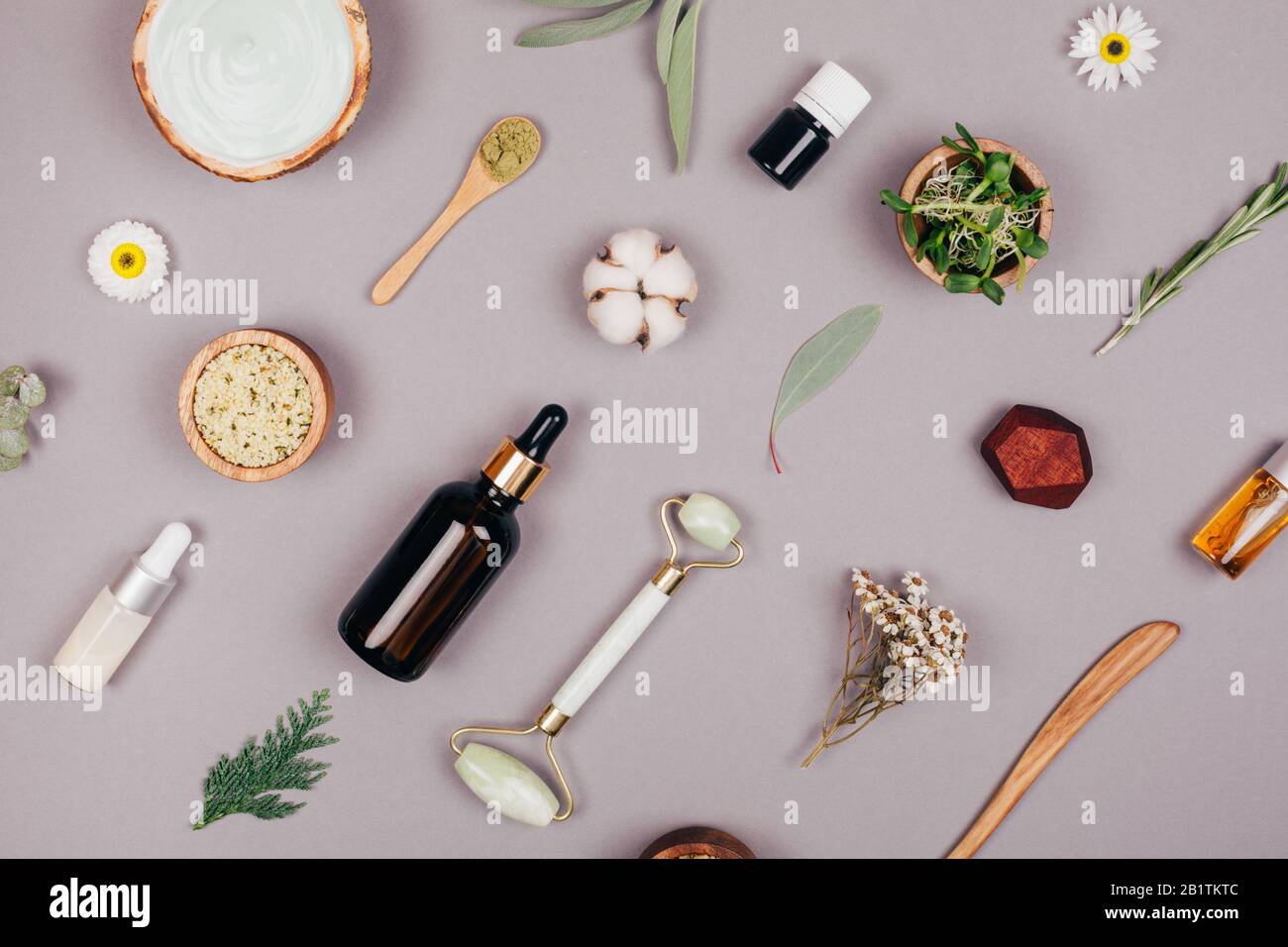 Cosmetics and natural ingredients for healthy skin and face. Pattern ...