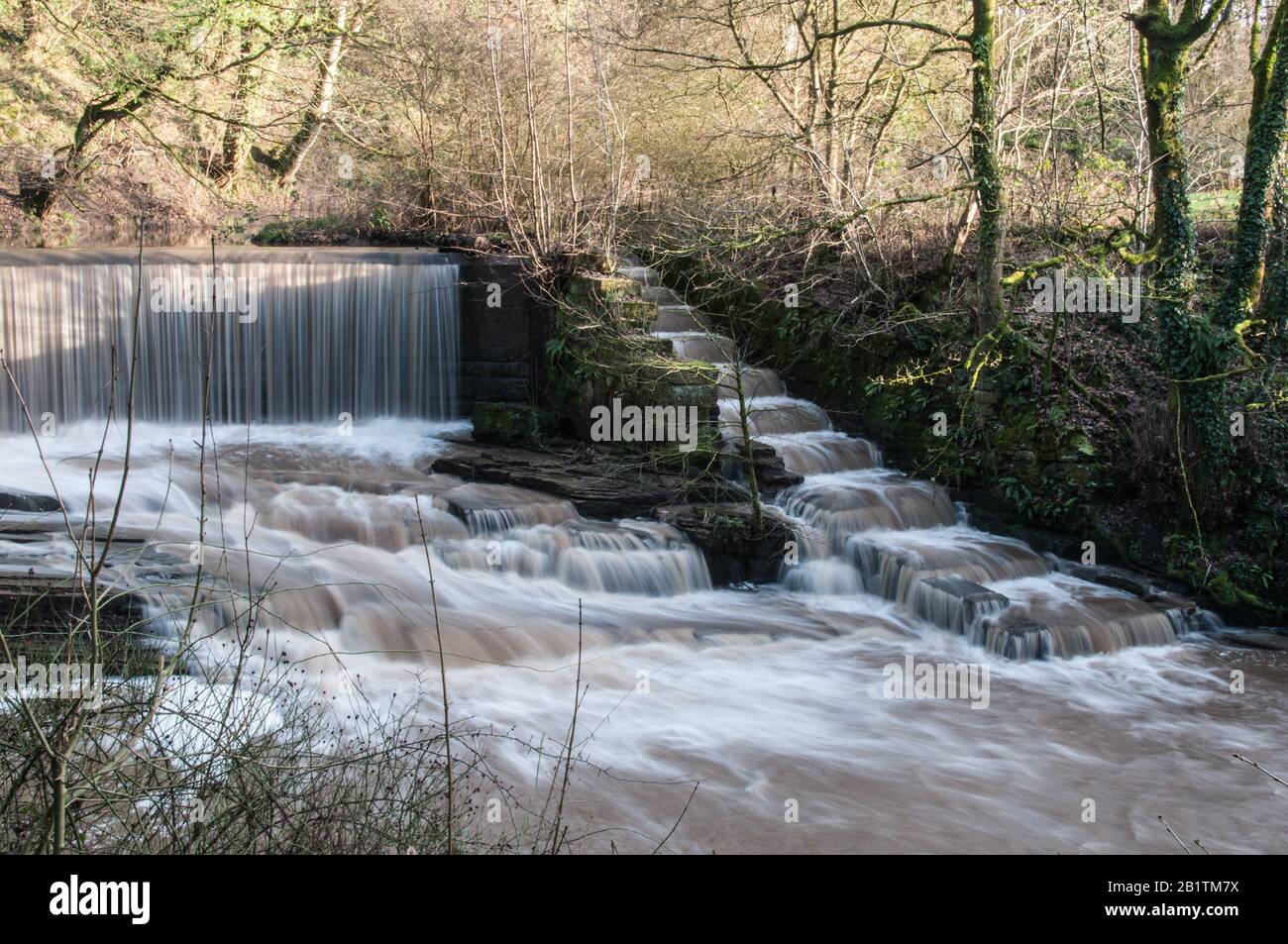 Around the UK - A weir & fish ladder on the River Yarrow on the ...