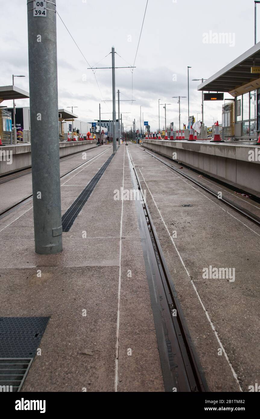 Around the UK - New Station & Platform at Manchester Metrolink ...