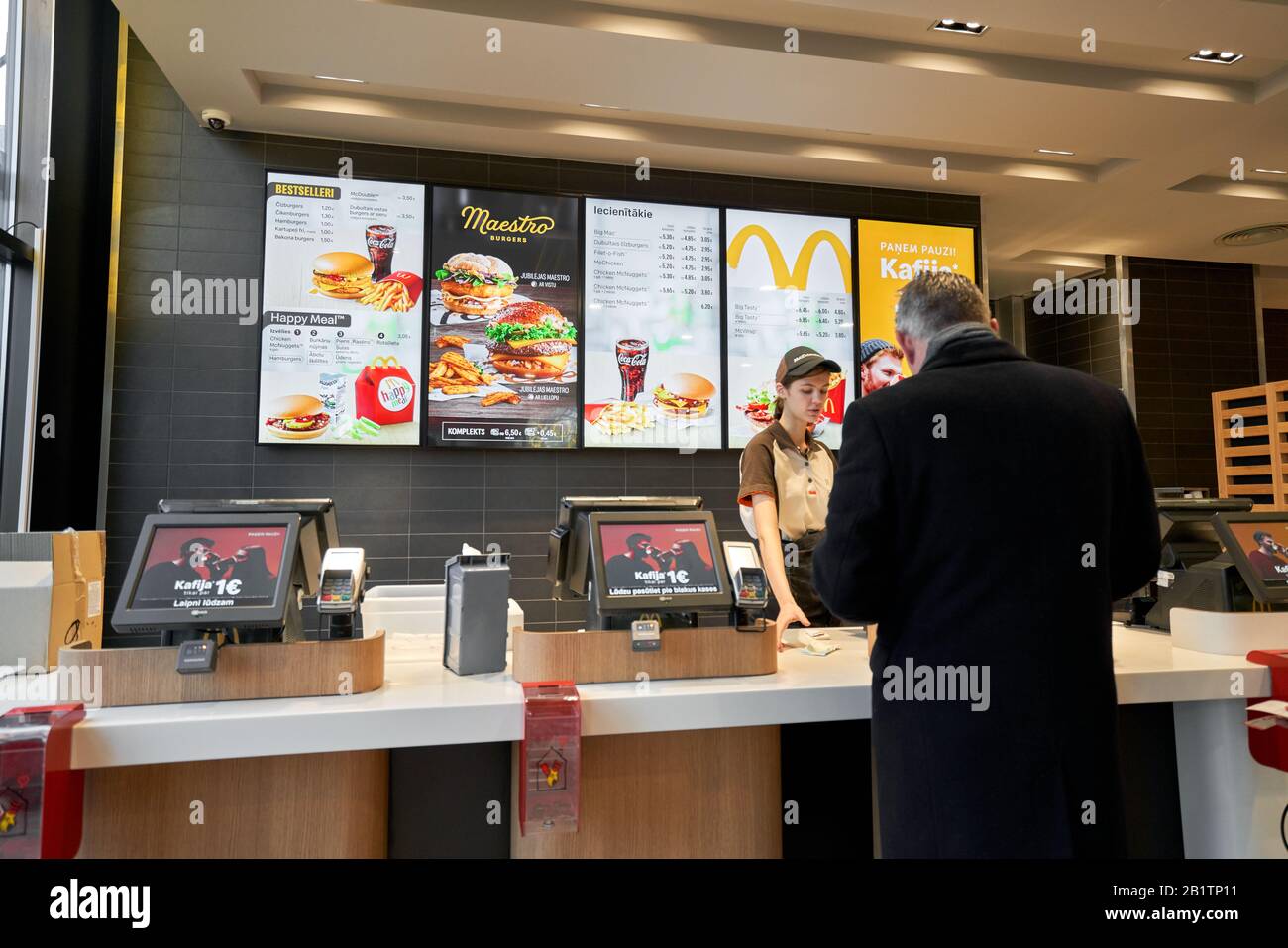 Inside mc donald counter hi-res stock photography and images - Alamy