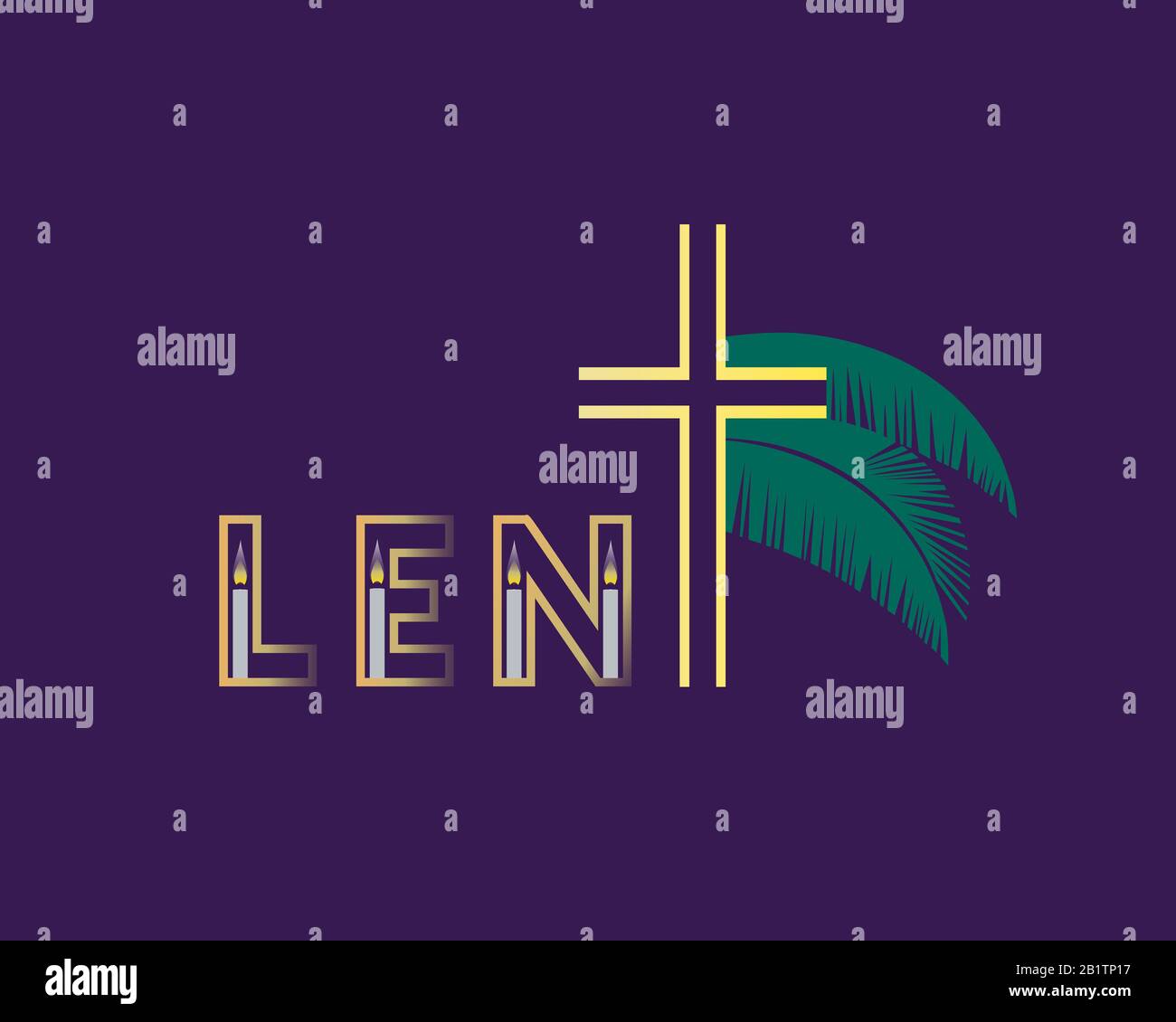 Religious Lent symbols flat vector background Stock Vector Image & Art ...