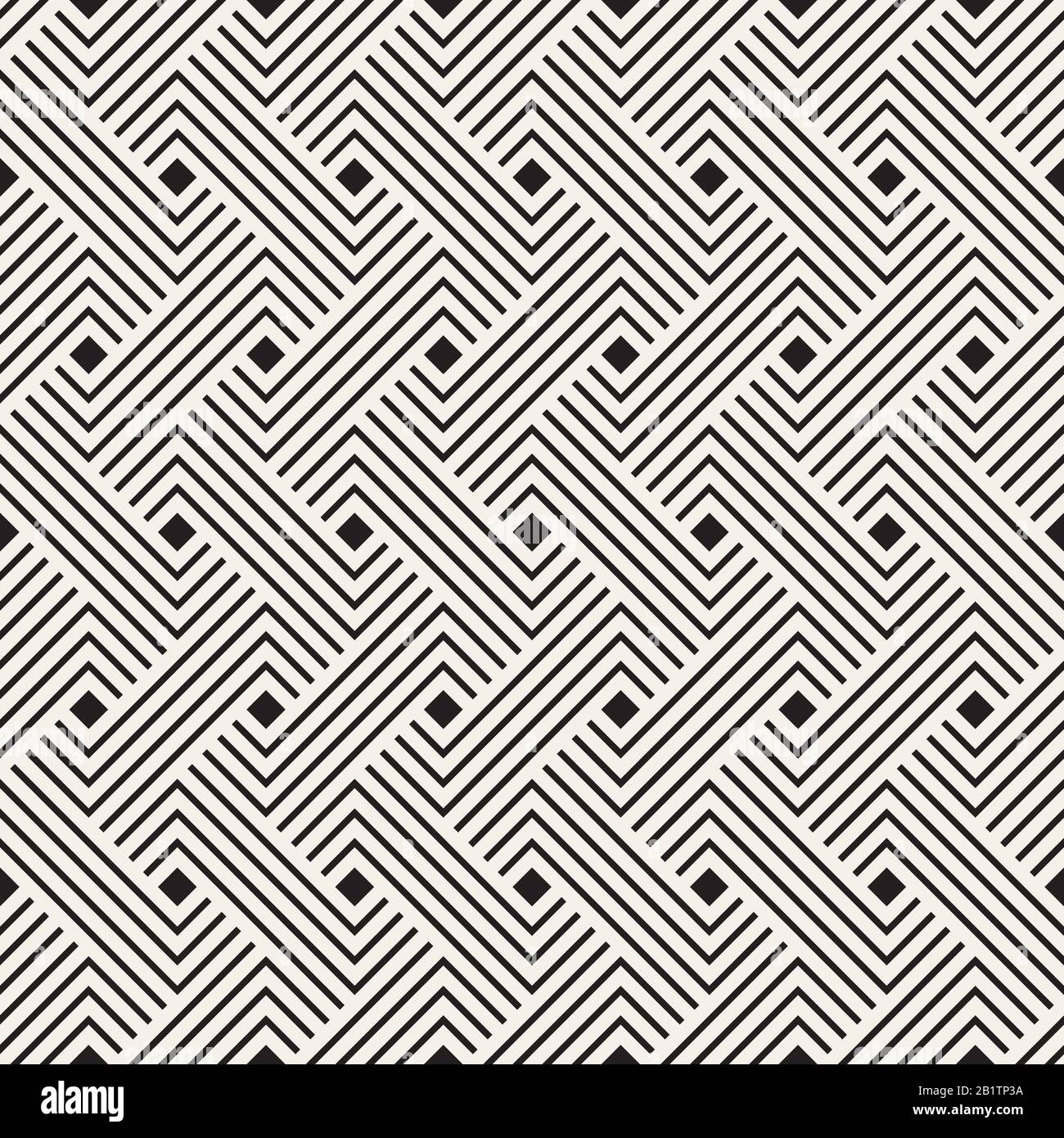 Vector seamless pattern. Decorative geometric interlaced lines ...