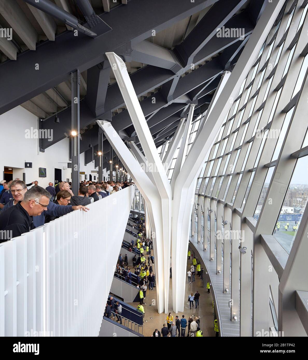 Elevated view across arrival and upper floor circulation galleries of 5 ...