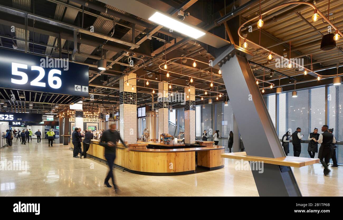 Drink and food bars open to fans. The New Tottenham Hotspur Stadium ...
