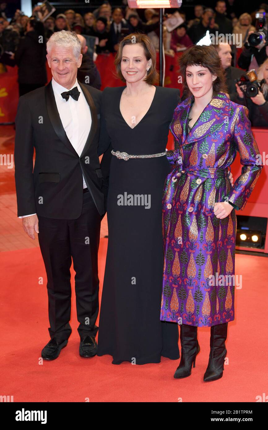 Berlin. Germany. Charlotte Simpson, Sigourney Weaver and Jim Simpson at ...