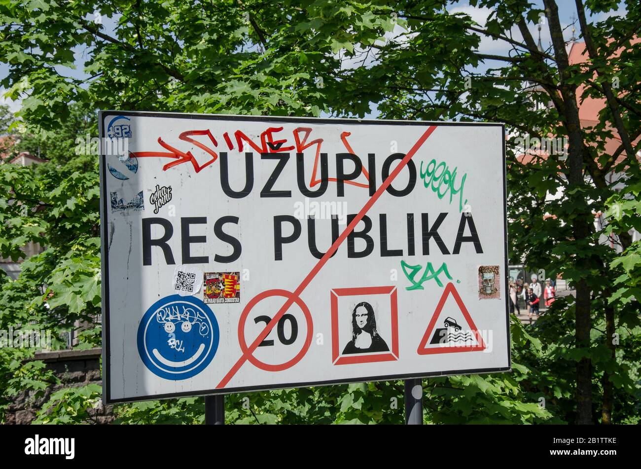 Lithuania vilnius uzupio uzupis hi-res stock photography and images - Alamy